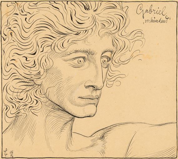 Hugo Höppener | Announcing Gabriel (1899) | MutualArt