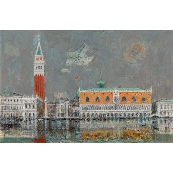 Henri Fehr | Venedig mit Markusturm und Palazzo Ducale. | MutualArt