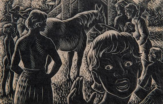 E. Mervyn Taylor | Horse on Marae | MutualArt