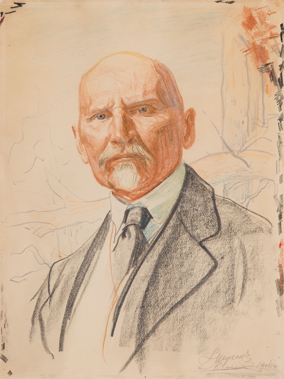 Leon Wyczolkowski | Self-portrait (1916) | MutualArt