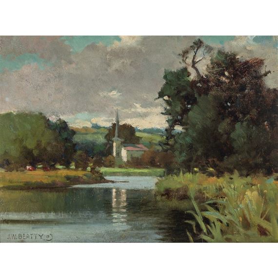 John William Beatty | LANDSCAPE WITH WINDING RIVER (1903) | MutualArt