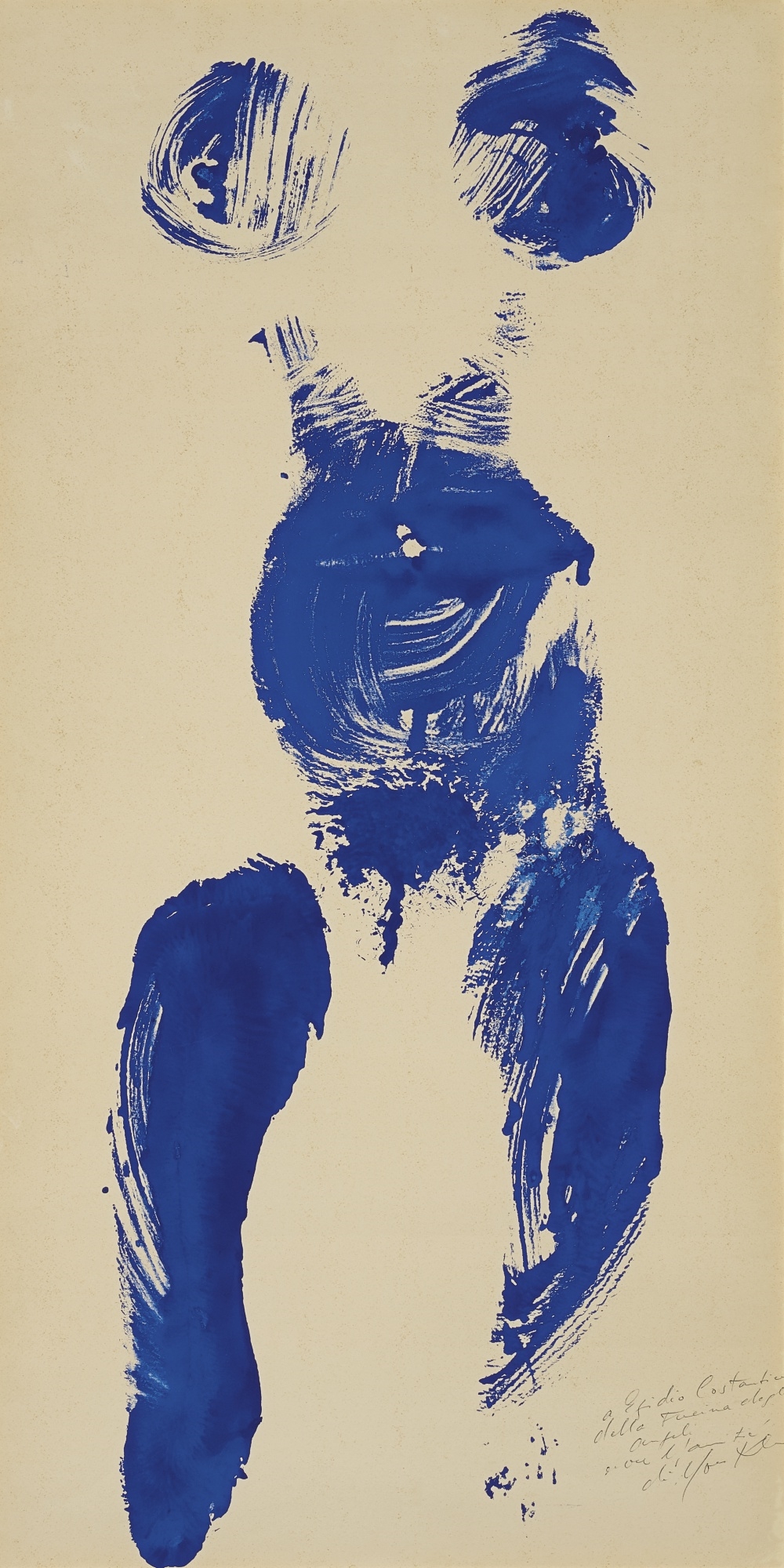 Yves Klein | UNTITLED ANTHROPOMETRY (ANT 163) (1960) | MutualArt