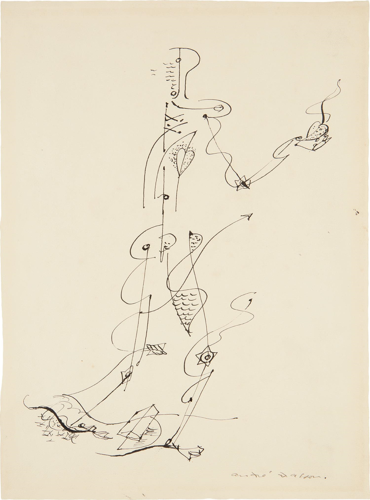 André Masson | Personnage (Dessin Automatique) (1927) | MutualArt