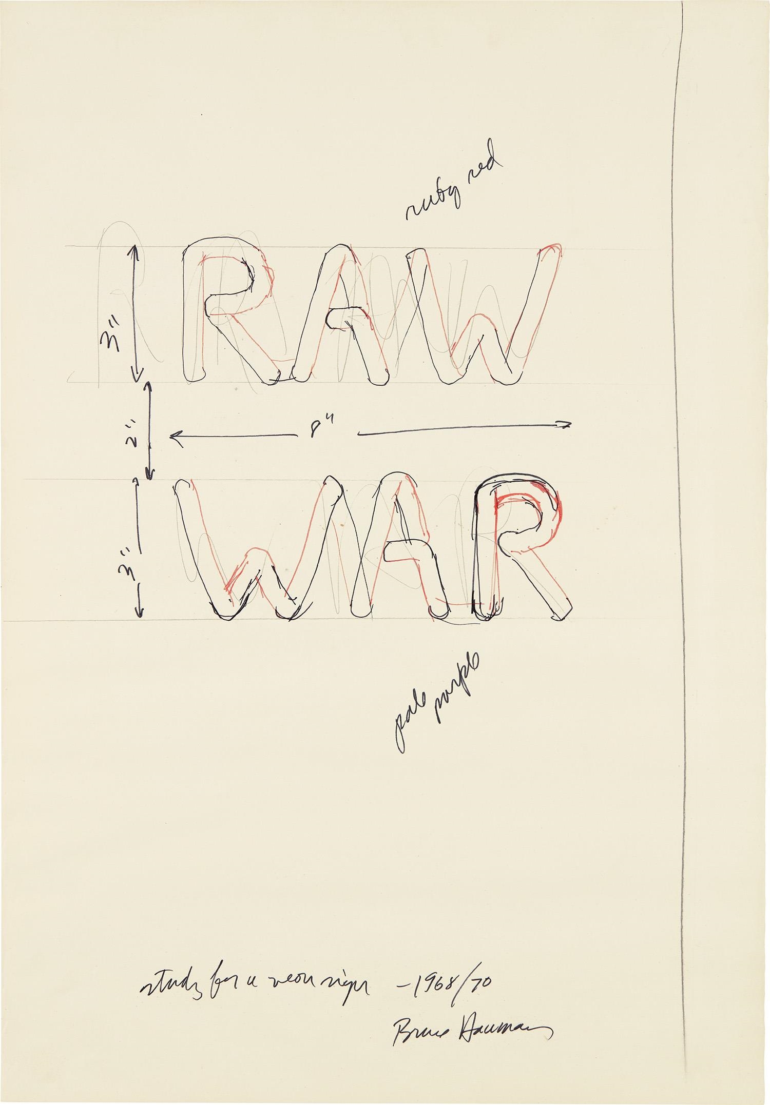 Bruce Nauman | Study for First Poem Piece (1968) | MutualArt