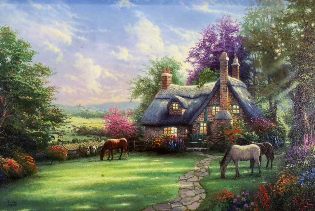 Thomas Kinkade | A Perfect Summer Day | MutualArt