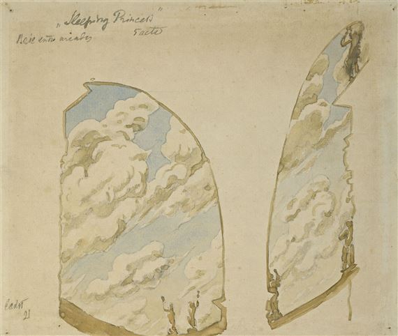 Leon Bakst | Set design for 'La Belle au Bois Dormant': Baie entre ...