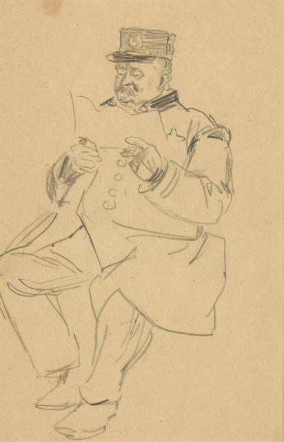 Charles Nicolas Sarka | Man Reading | MutualArt