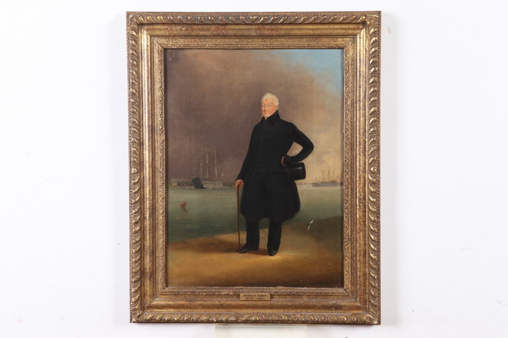 Nicholas Condy | Portrait of Gentleman at Harbor | MutualArt