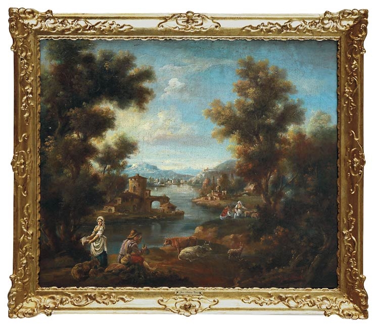 Jean Antoine Vernet | Landscape with figures | MutualArt