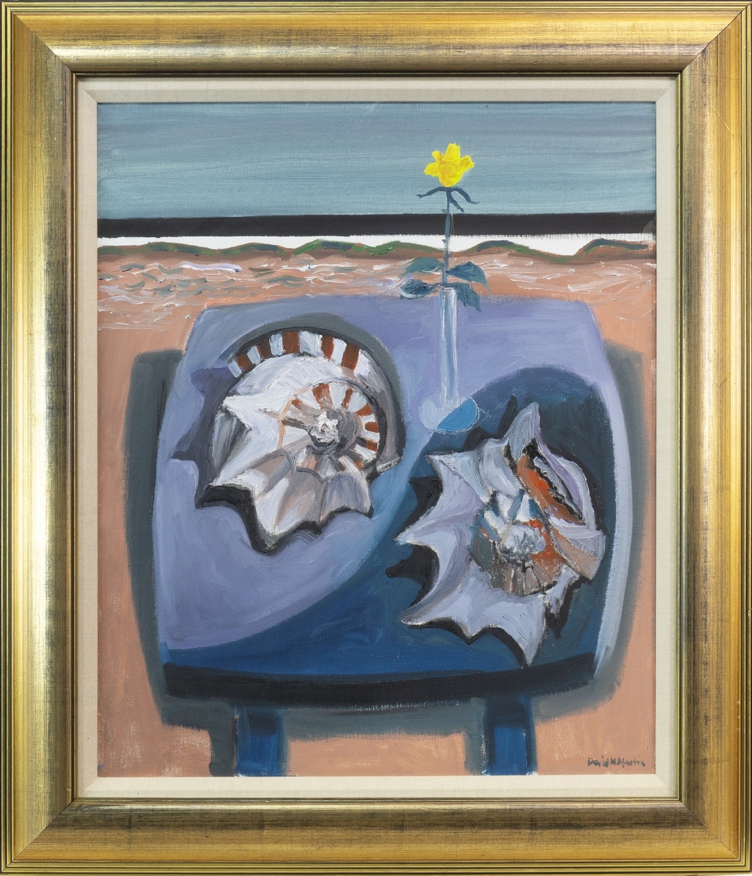 David McLeod Martin | BEACH TABLE WITH SHELLS (2001) | MutualArt