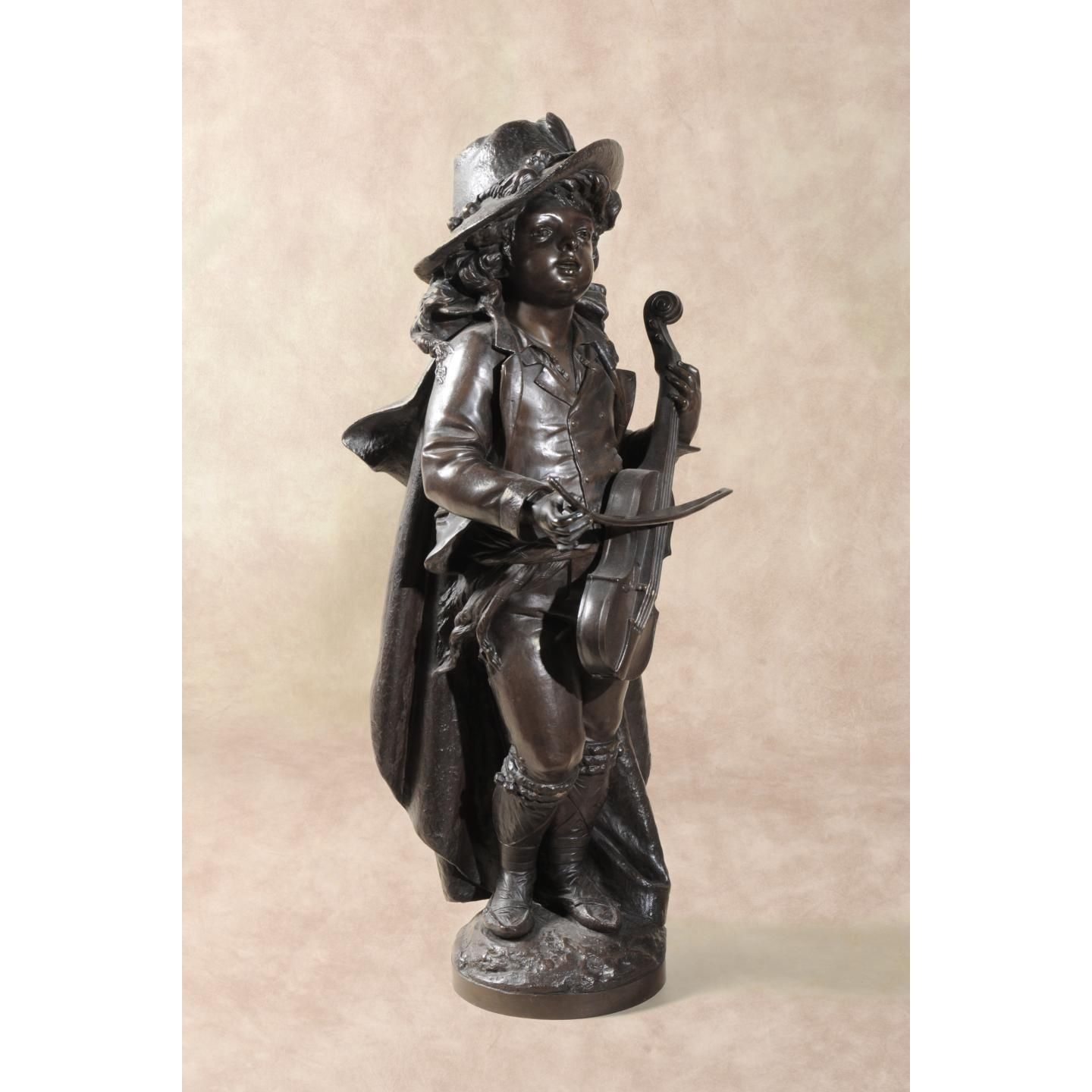 Adolphe Maubach | A patinated bronze model of a boy violinist | MutualArt