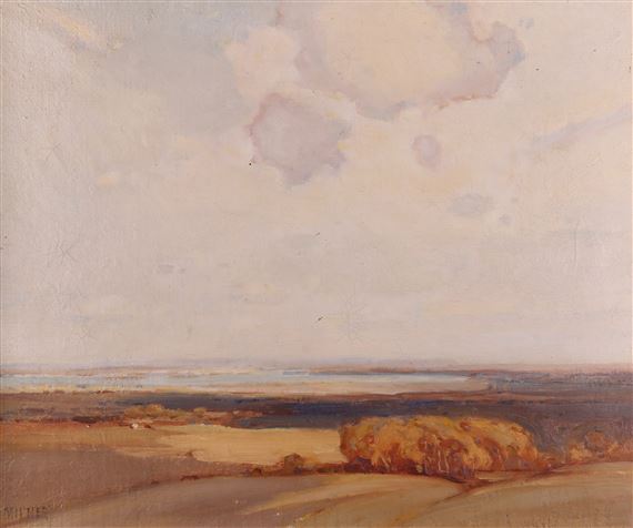 Fred Milner | Extensive lake landscape | MutualArt