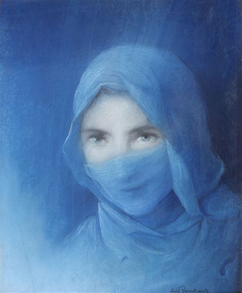 Arild Rosenkrantz | Mysterious girl in blue | MutualArt