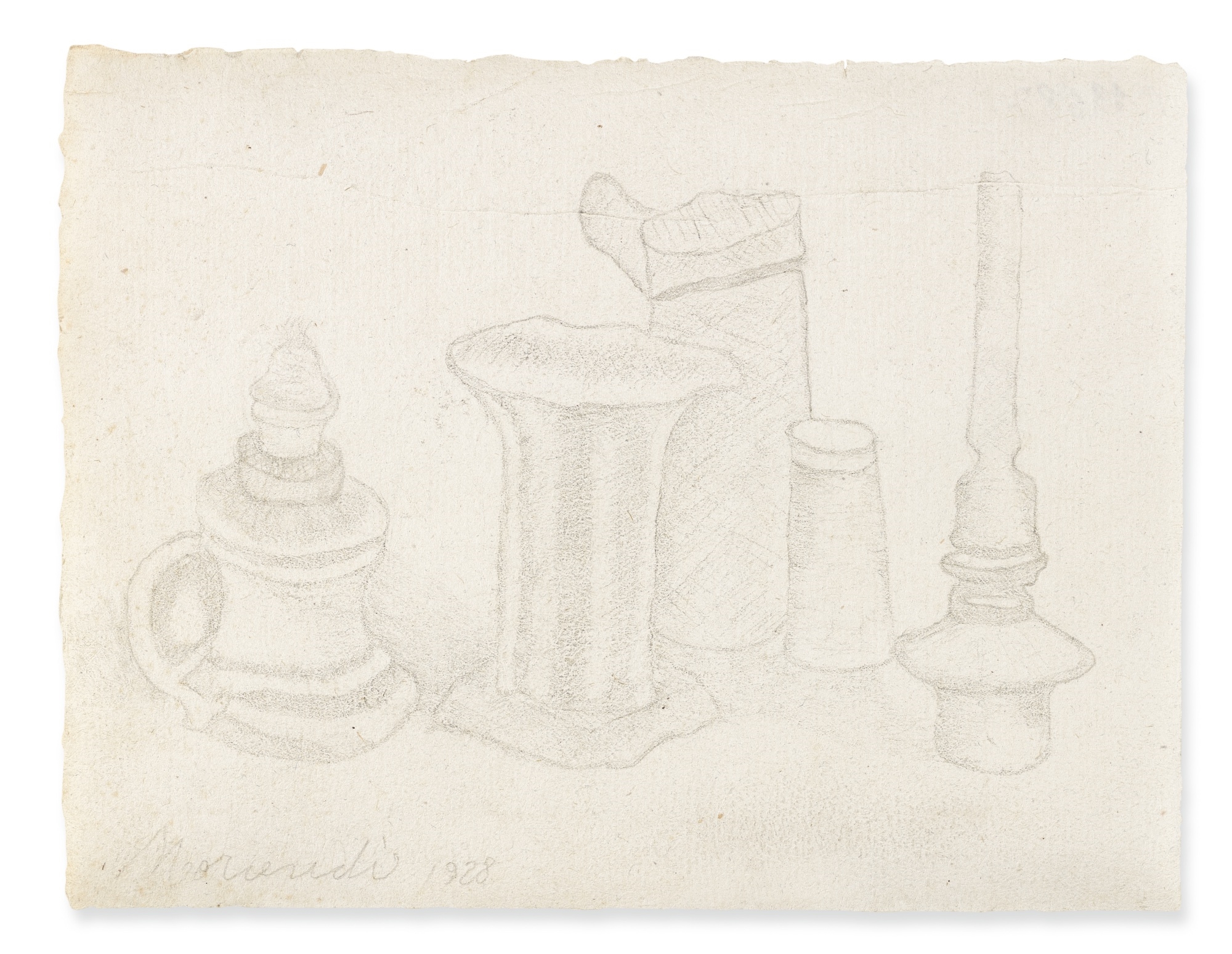 Giorgio Morandi | 3 drawings (1930) | MutualArt