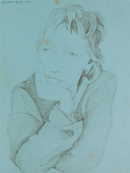 Alasdair Gray | Pensive Woman (1964) | MutualArt
