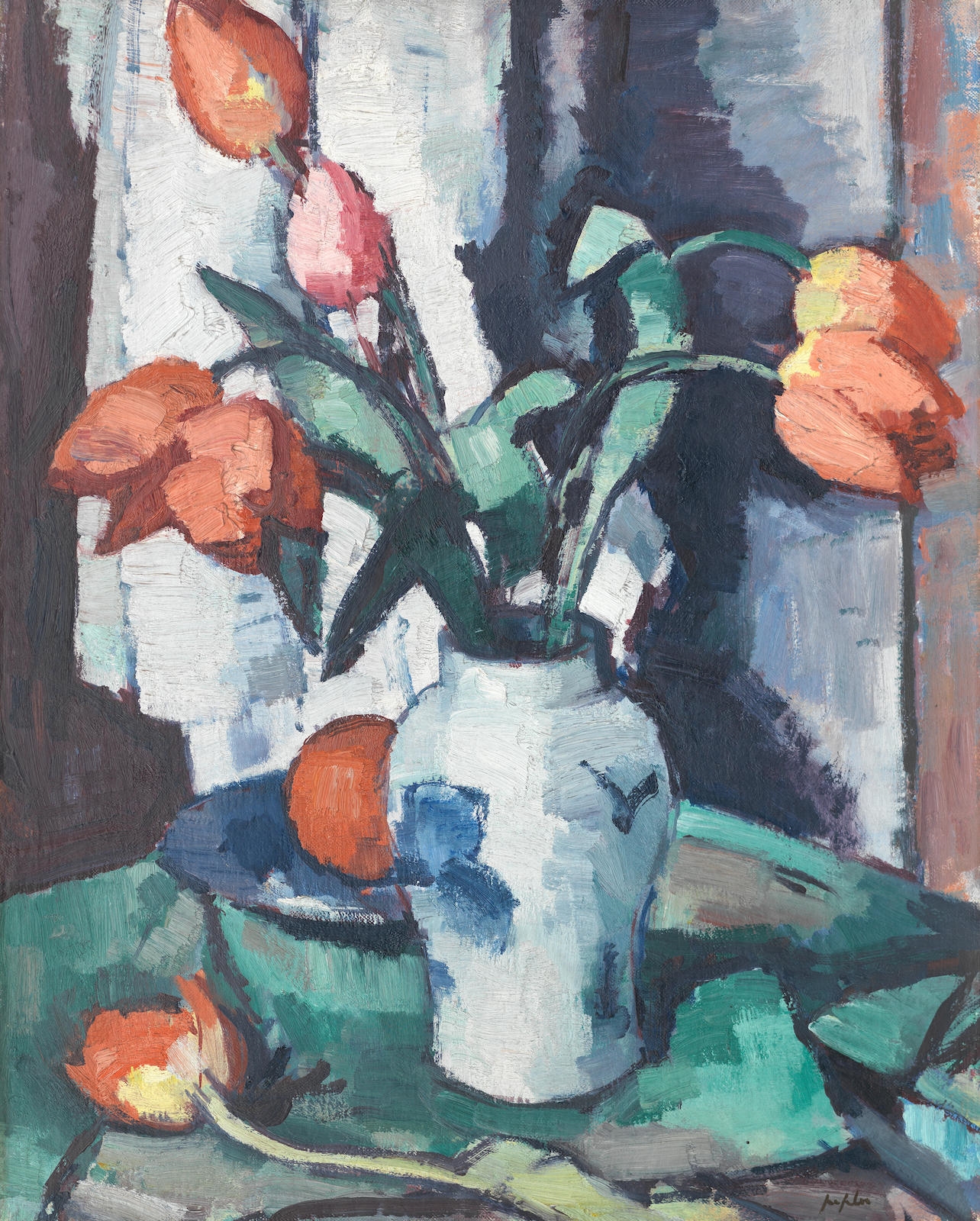 Samuel John Peploe | Tulips in a Chinese Vase | MutualArt