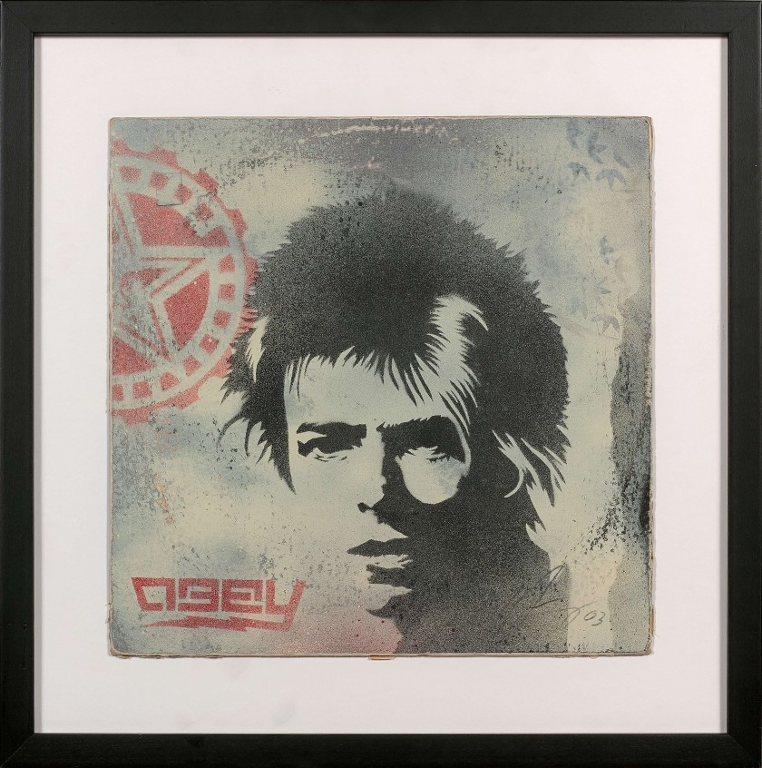 Shepard Fairey | David Bowie Stencil (2003) | MutualArt