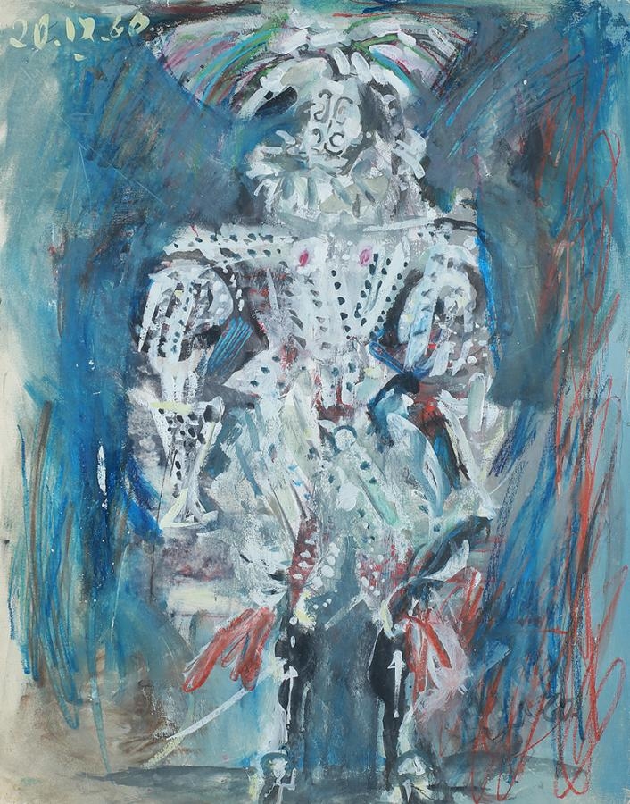 Andrzej Kreutz Majewski | Pajac, 1960 r.- Projekt Kostiumu do Opery ...