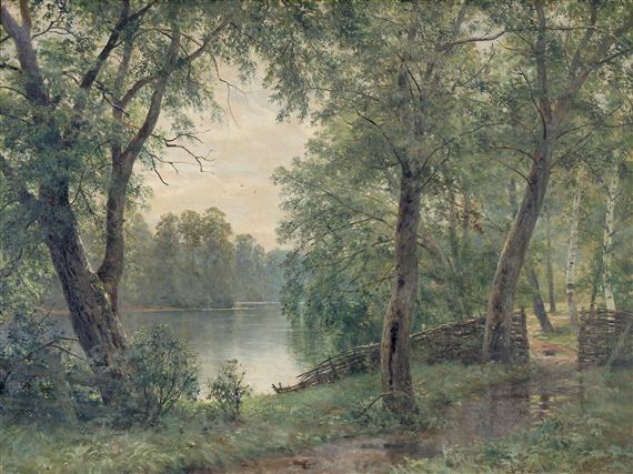 Ivan Shishkin | Forest path by the water (1895) | MutualArt