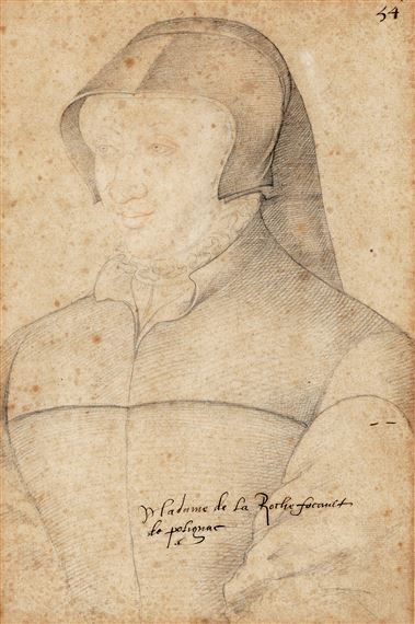 Jean Clouet | Portrait of Anne de la Rochefoucauld | MutualArt