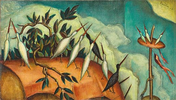 Alexis Preller | Egrets (1953) | MutualArt