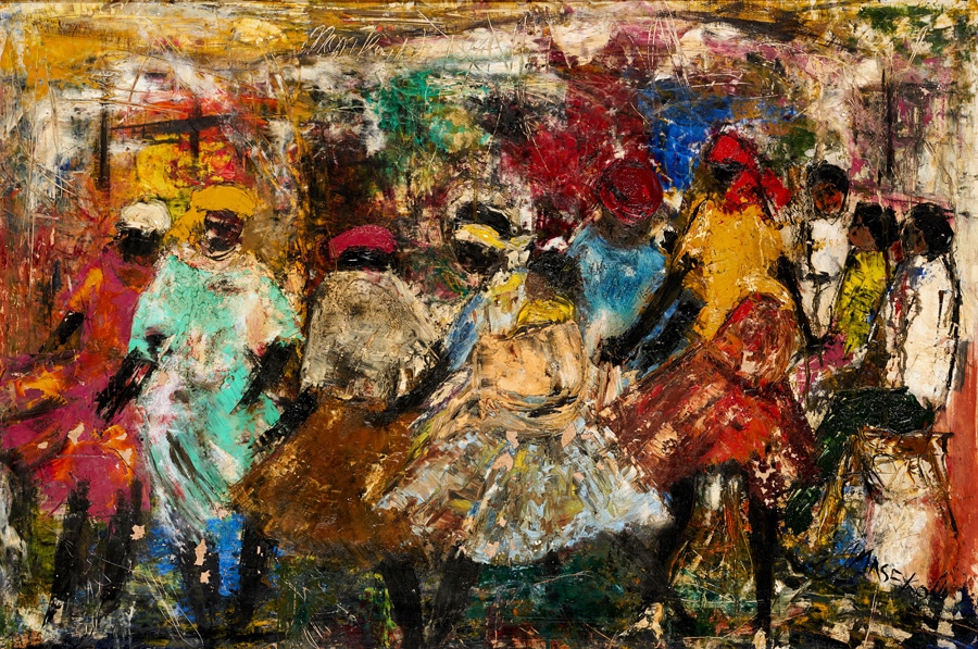 Joe Maseko | Crowd | MutualArt