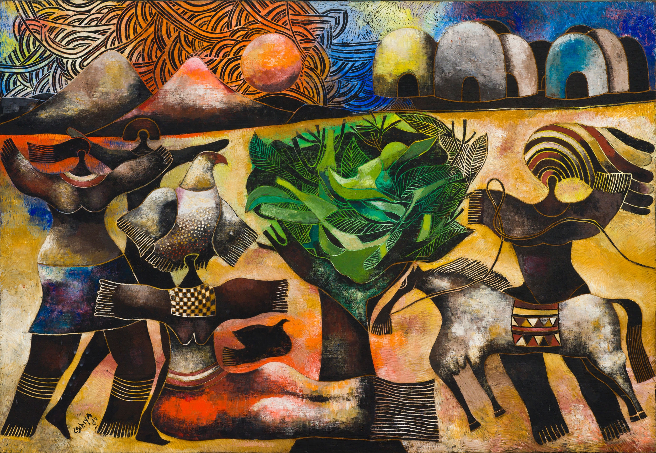 Lucky Sibiya | FAMILY, THREE FIGURES | MutualArt