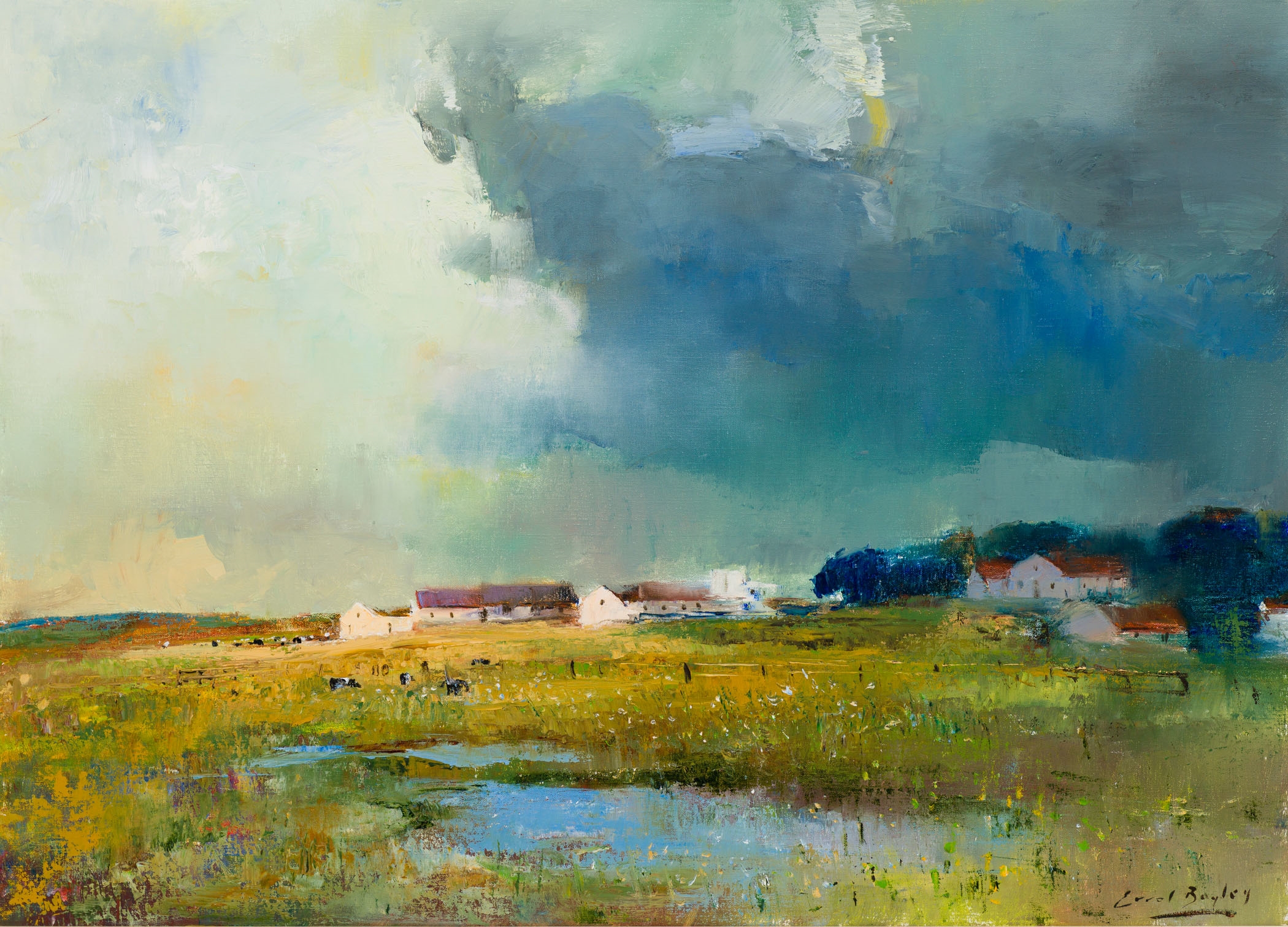 Errol Stephen Boyley | Farmstead with Grazing Cattle | MutualArt