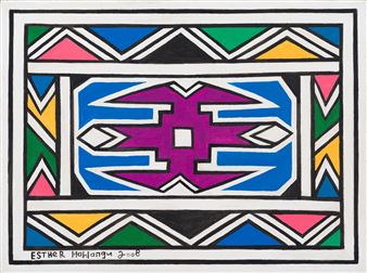 Esther Mahlangu | Ndebele Patterns (2009) | MutualArt