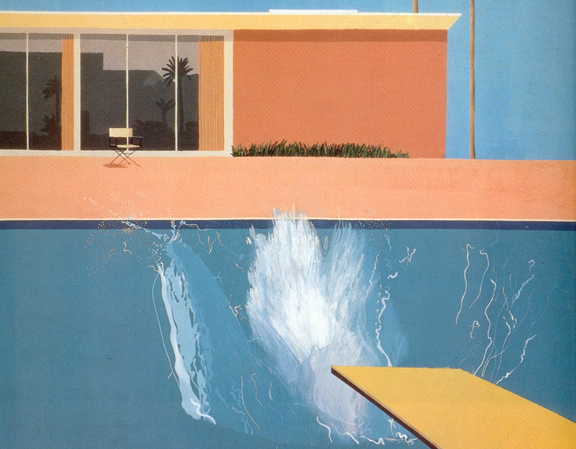David Hockney Painting His Pool