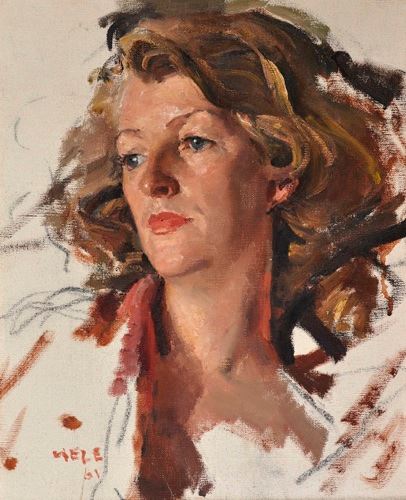 Ivor Hele | Portrait of June (1961) | MutualArt