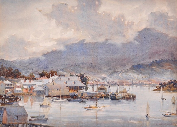 Gwendoline Barringer | Alpine Harbour Scene | MutualArt