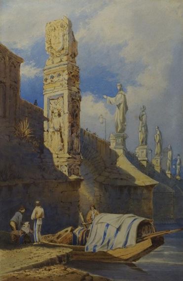 Samuel Prout | The Charles Bridge at Prague | MutualArt