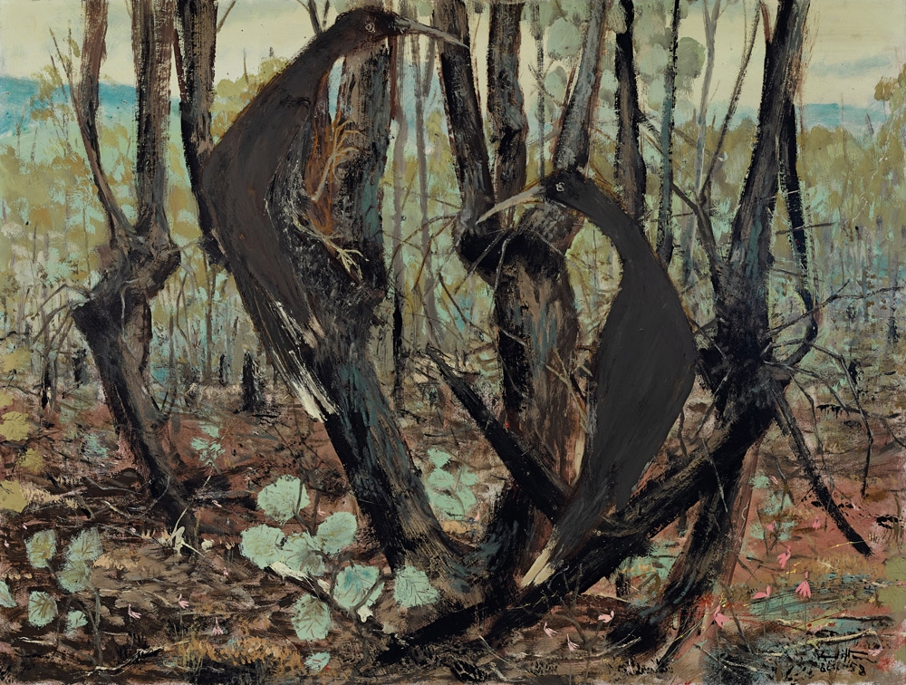 Clifton Pugh | Two Grey Jays (1958) | MutualArt