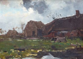 Floris Verster | The artist's garden on Rapenburg 40, Leiden (Circa ...