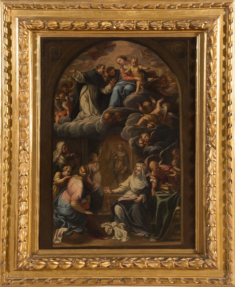 Jacopo Alessandro Calvi | Madonna con Bambino in gloria con Santi ...