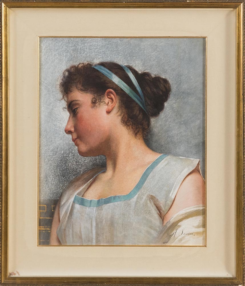 Alfonso Savini | Ritratto femminile | MutualArt