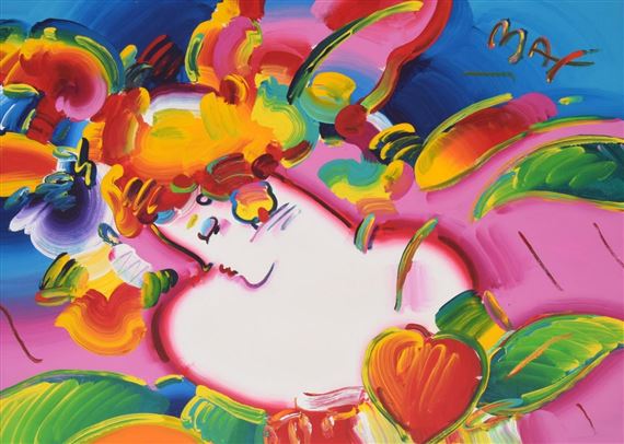 Peter Max | FLOWER BLOSSOM LADY II (1998) | MutualArt