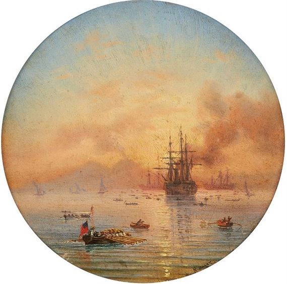 Auguste Mayer | Vue du Vésuve et la Cote Amalfitaine | MutualArt