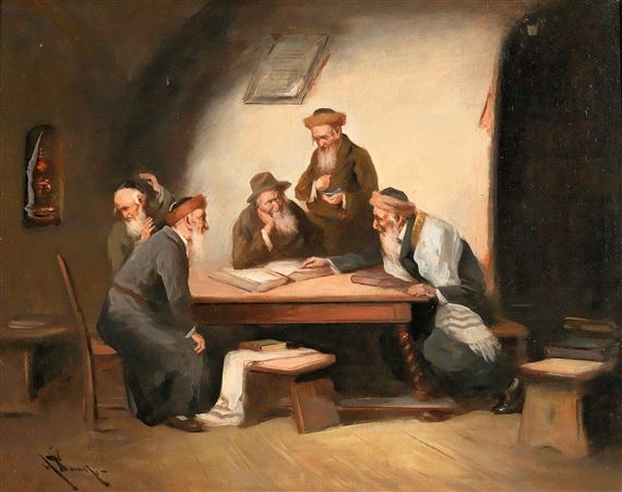 Artwork of Jews studying Talmud : r/redscarepod