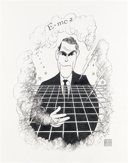 Al Hirschfeld | The Twilight Zone. Caricature of Rod Serling from his ...