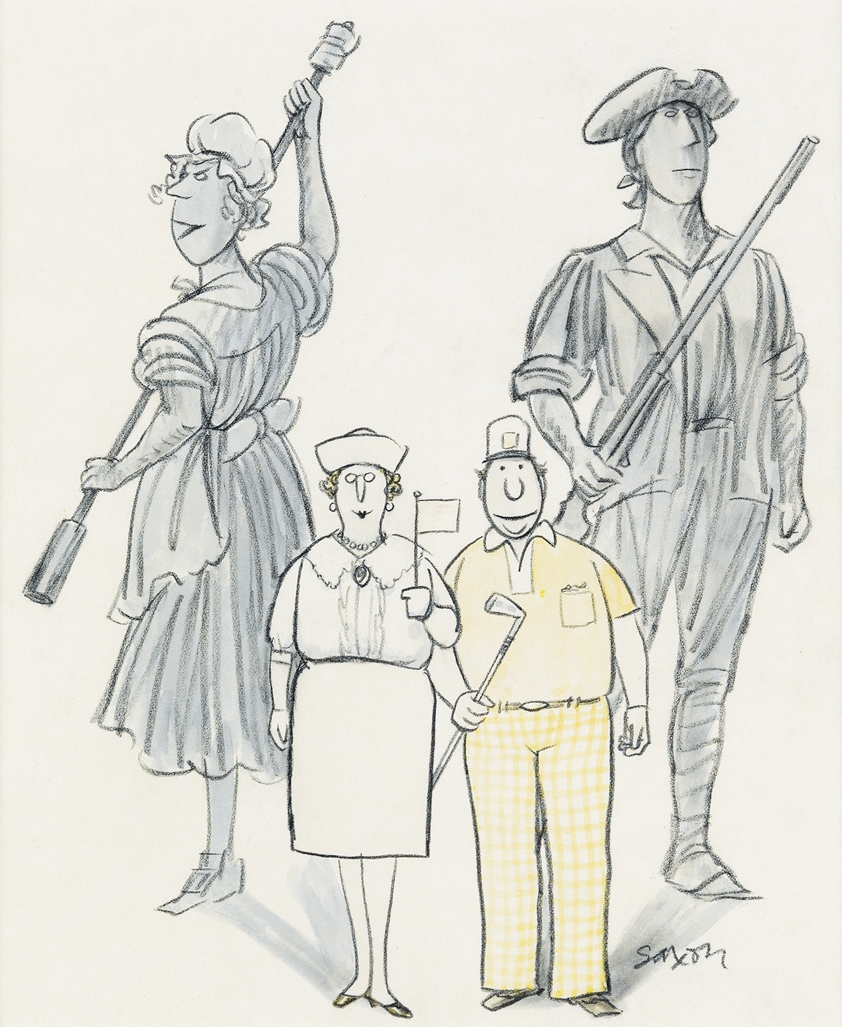 Charles Saxon | Mr and Mrs America and Revolutionary Forbears. Cover ...