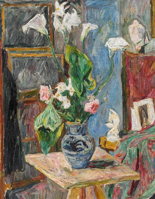 Hans Purrmann | Still Life of Flowers in the Artist’s Studio (Circa ...