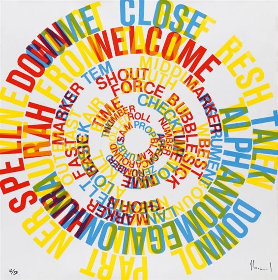 Ferdinand Kriwet | Untitled (Text plate) (1971) | MutualArt