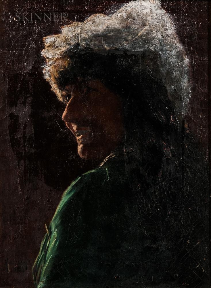 Joseph Malachy Kavanagh | Head of a Woman in a Lace Cap (1888) | MutualArt