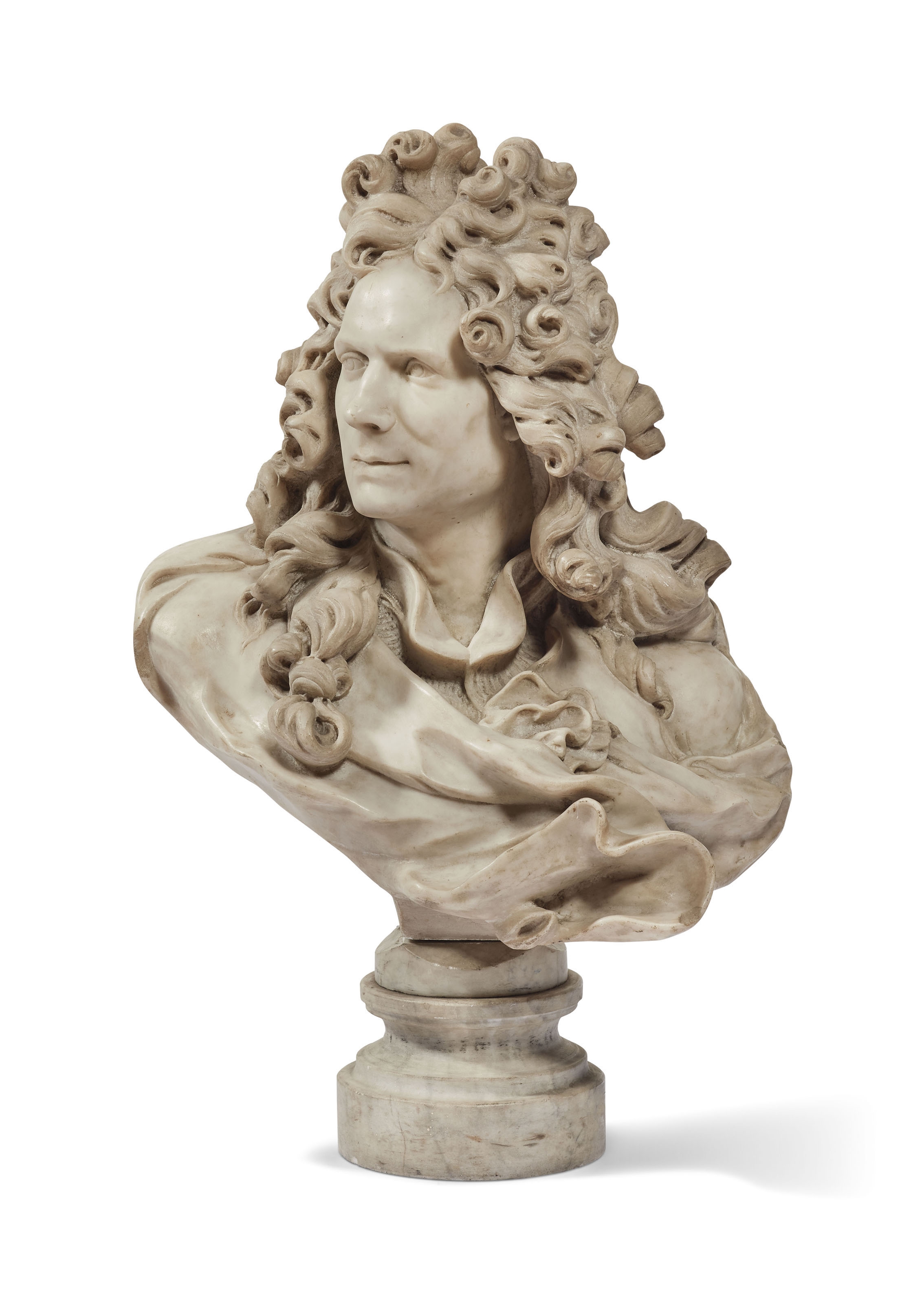 Jean-Jacques Caffieri | BUSTE EN MARBRE DE CORNEILLE VAN CLEVE | MutualArt