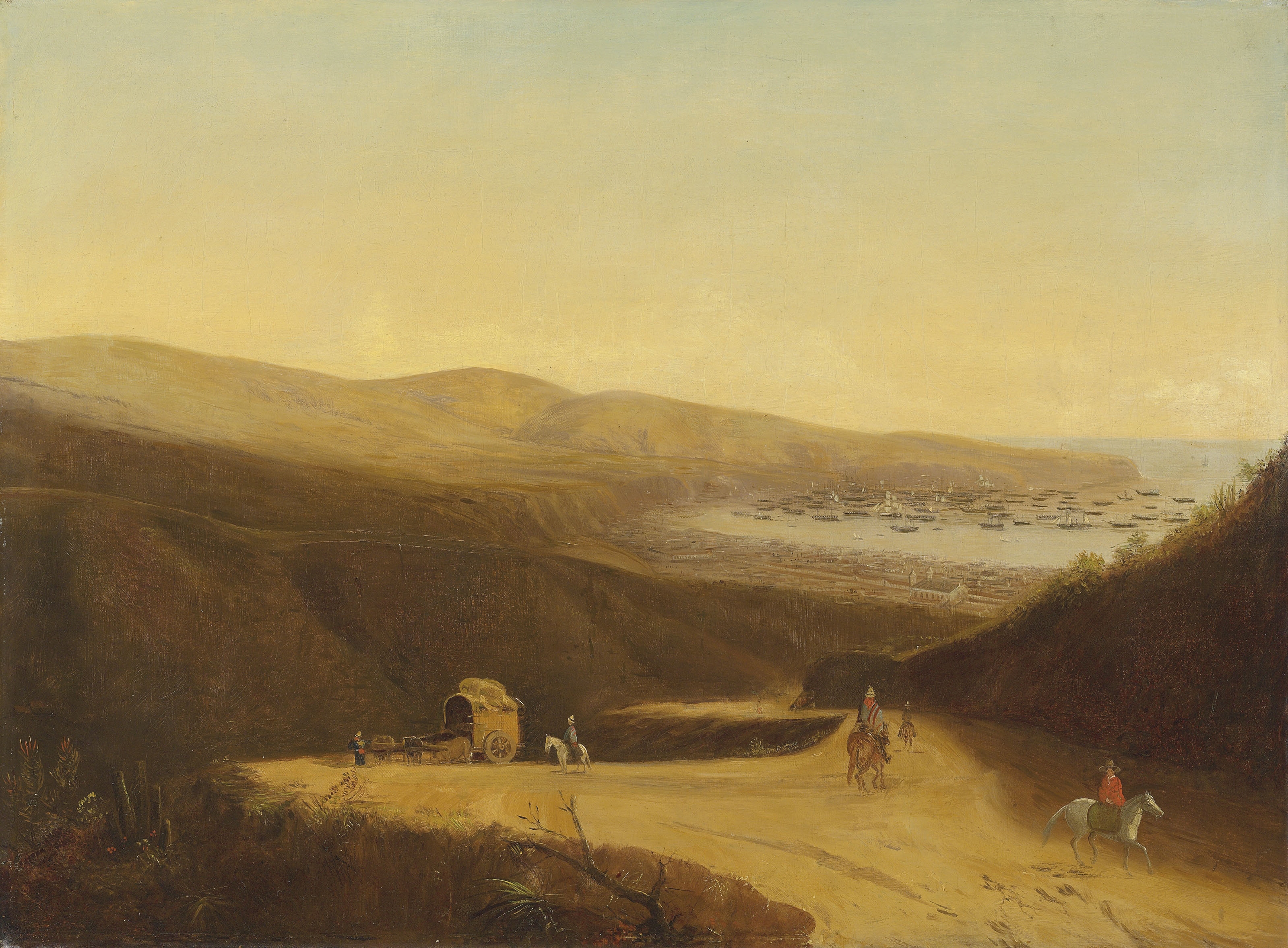 Johann Moritz Rugendas | Valparaíso from the road to Santiago | MutualArt