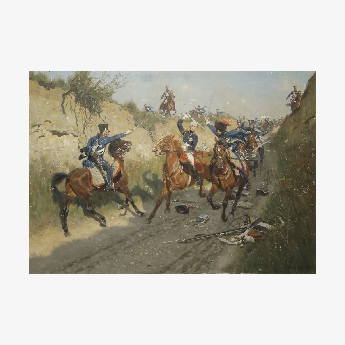 Carl Röchling | Combat de cavaliers (1906) | MutualArt