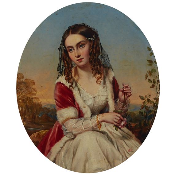 George Clint | PORTRAIT OF LADY SUFFIELD (1836) | MutualArt