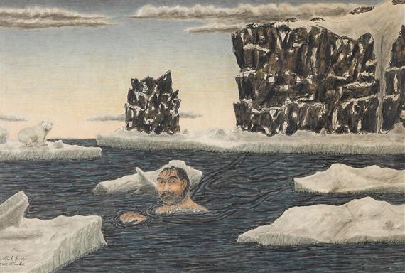 Kivetoruk Moses | Inupiat/Inupiak), The Eskimo Giant, depicting him ...